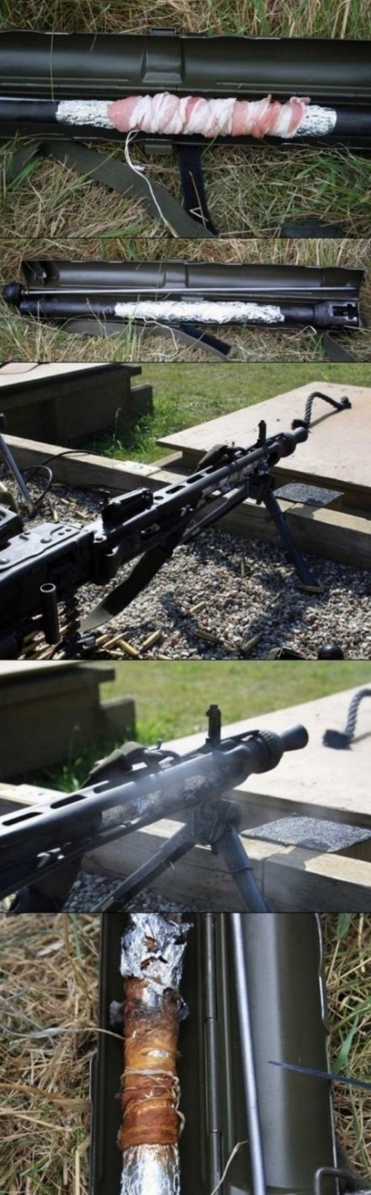 Cooking bacon with machine gun - Really funny pictures collection on ...