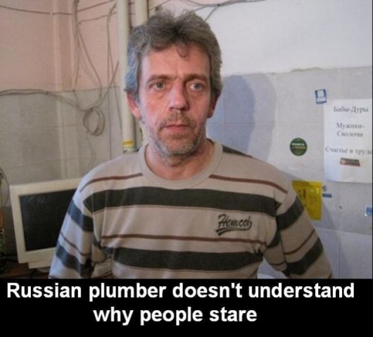 Confused russian plumber - Really funny pictures collection on picshag.com