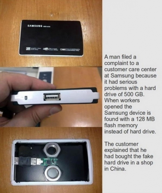 Fake Chinese hard drive - Really funny pictures collection on picshag.com