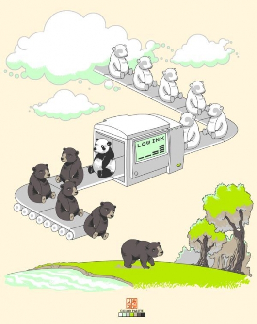 Low ink bears - Really funny pictures collection on picshag.com